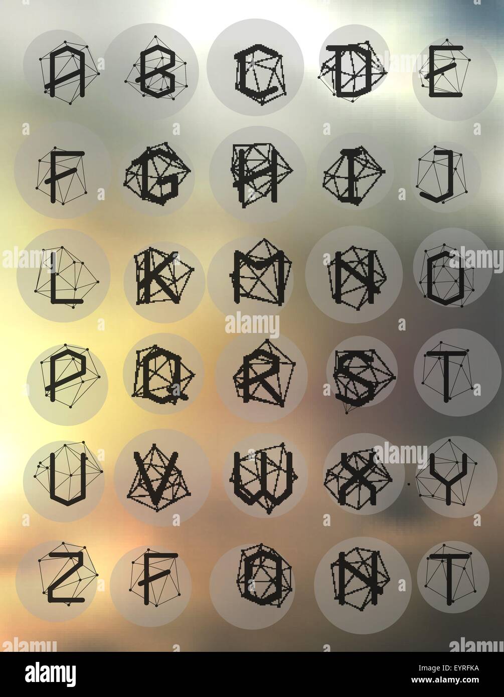 Polygonal geometric font Stock Vector Image & Art - Alamy