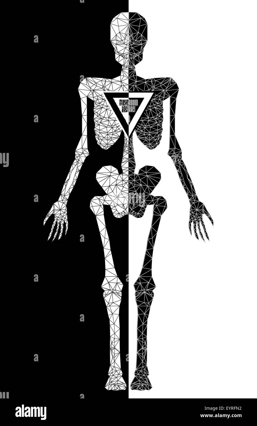 Abstract polygonal skeleton Stock Vector Image & Art - Alamy