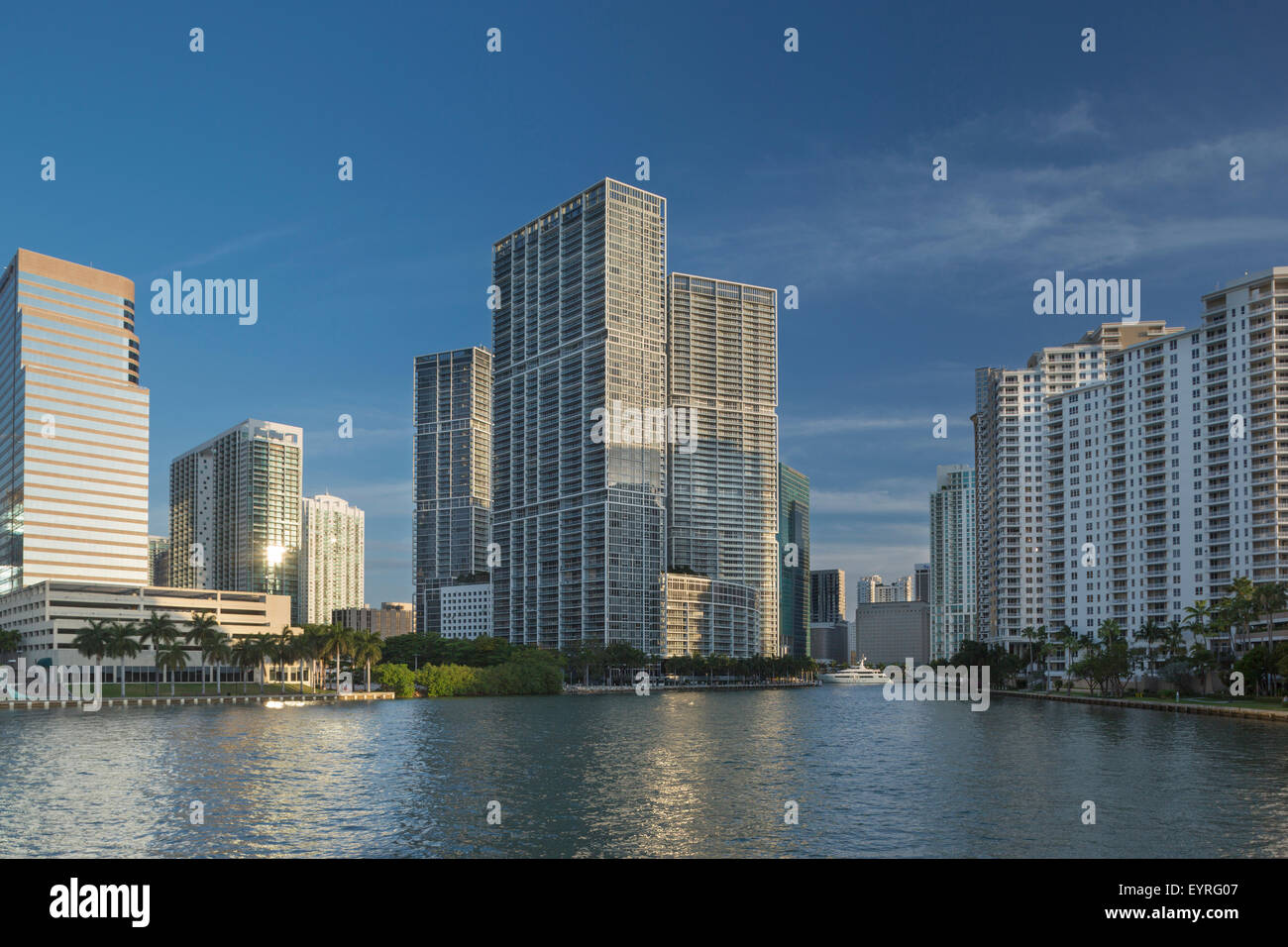 BRICKELL SKYLINE DOWNTOWN MIAMI FLORIDA USA Stock Photo - Alamy