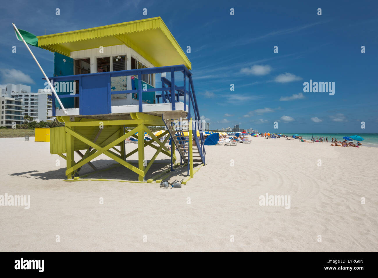 LIFEGUARD STATION MIAMI BEACH FLORIDA USA Stock Photo - Alamy