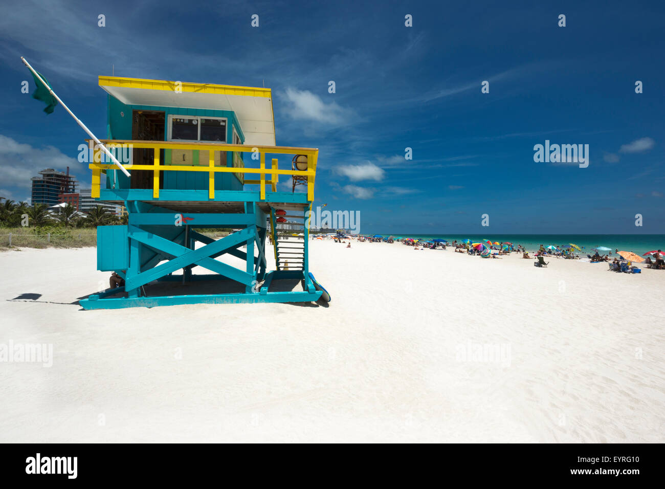 LIFEGUARD STATION MIAMI BEACH FLORIDA USA Stock Photo - Alamy