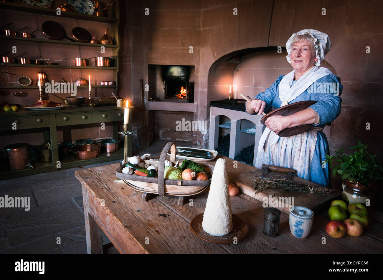 The Georgian kitchen at Paxton House designed by John Adam in the 1760s ...