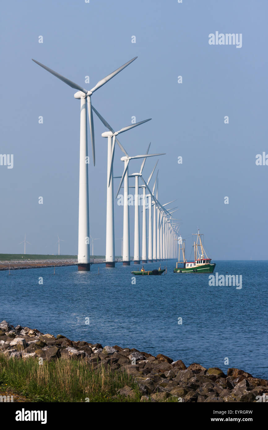Wind turbines fishing boat hi-res stock photography and images - Alamy