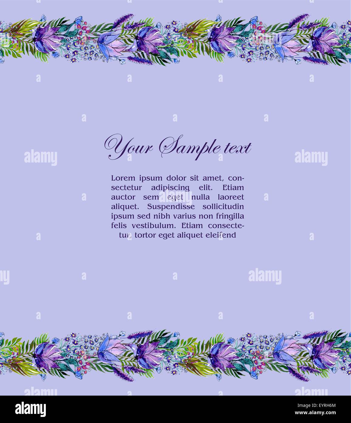 Floral border with wildflowers Stock Vector Image & Art - Alamy