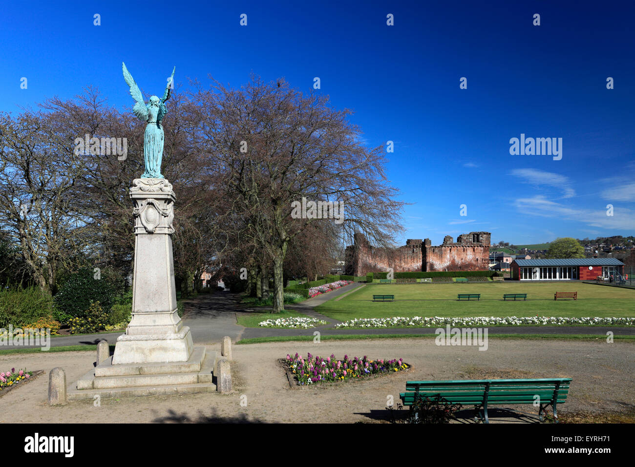The ruins of Penrith Castle, English Heritage, Penrith town, Cumbria ...