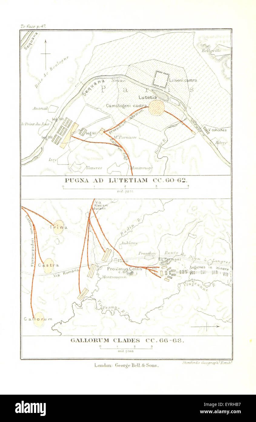 Image from 'Caesar's Seventh Campaign in Gaul', depicting scenes from ...