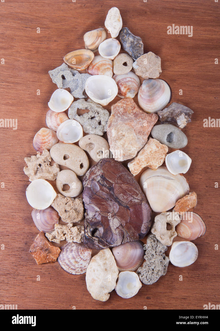 Beautiful decoration of colorful stones and shells Stock Photo - Alamy