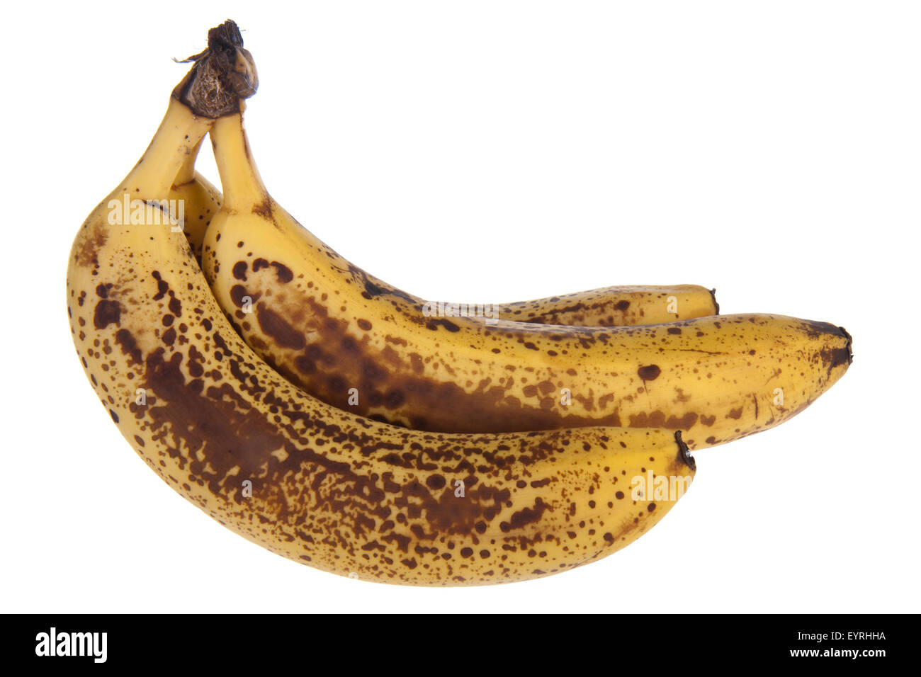 Over-ripe bananas isolated on white Stock Photo - Alamy