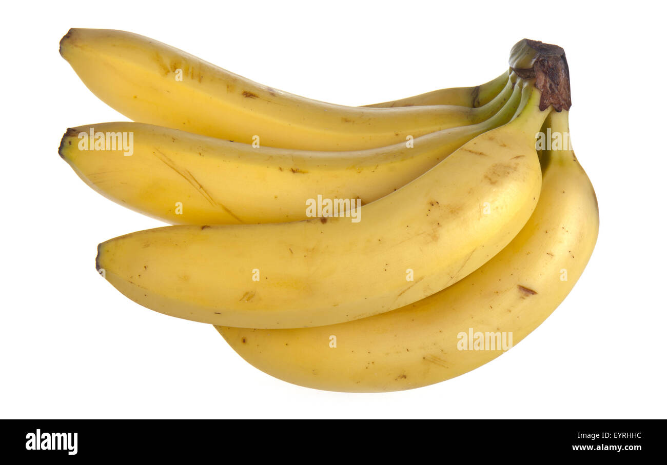 Cluster of bananas, isolated on white Stock Photo - Alamy