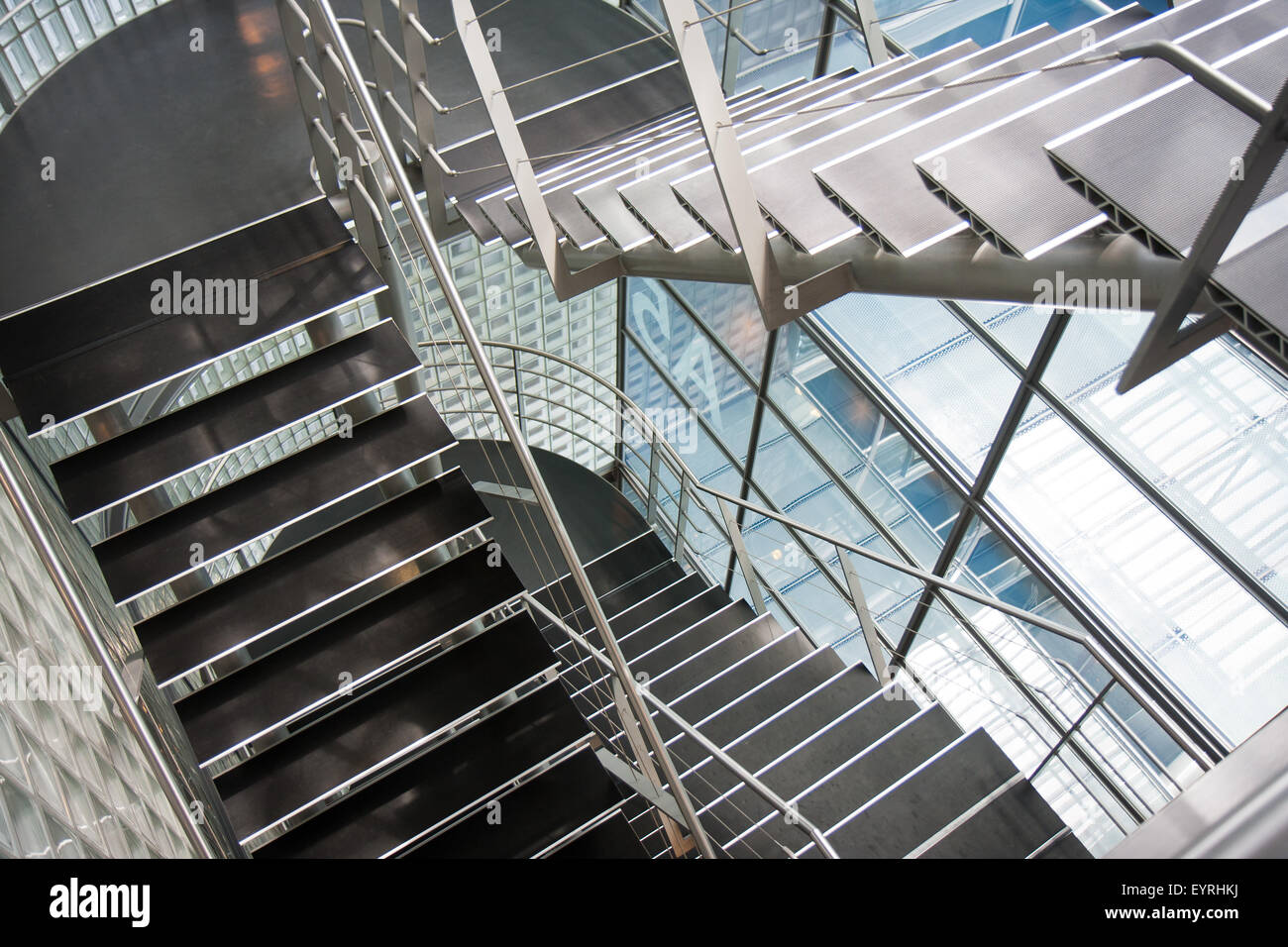 Open stairwell in a modern office building Stock Photo - Alamy