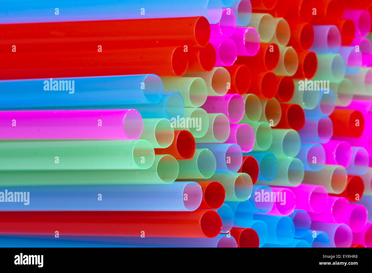 Closeup of group colorful straws Stock Photo - Alamy