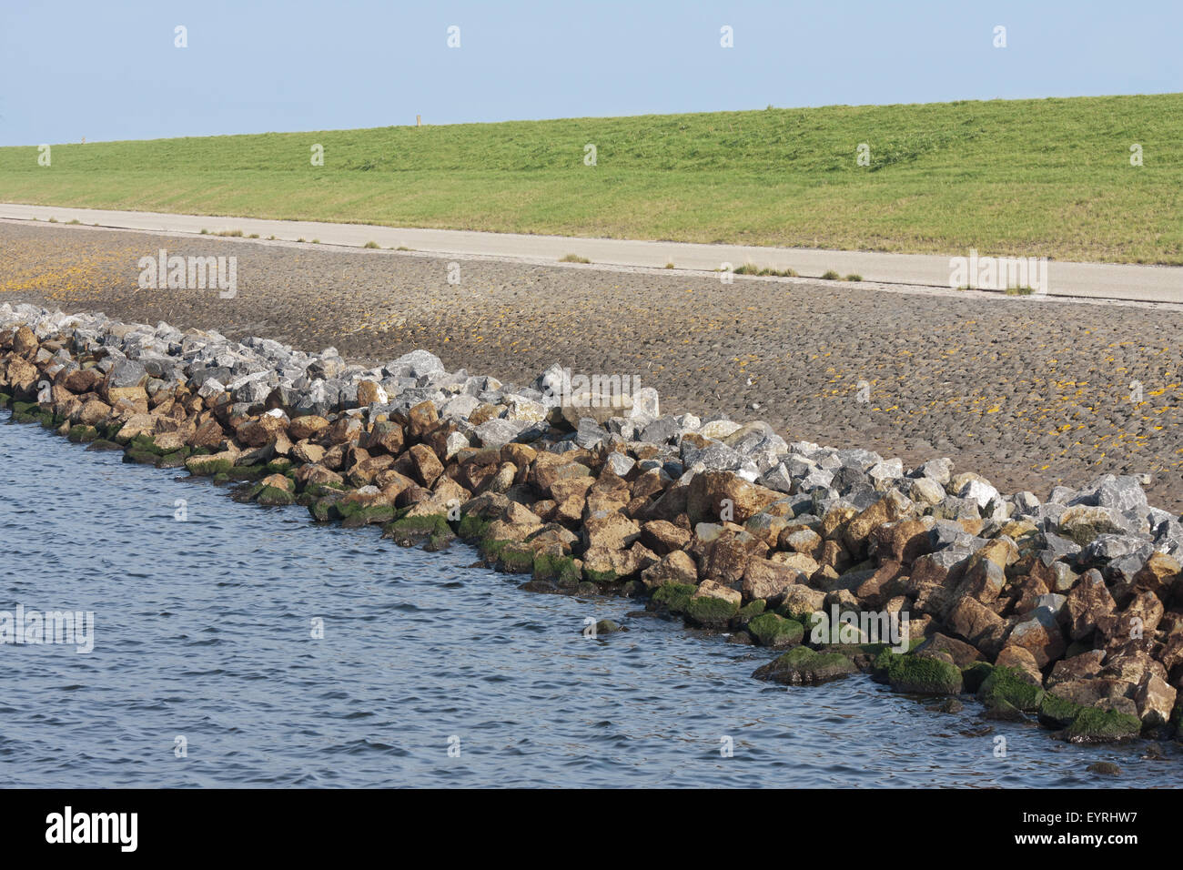 Typical example of a straight Dutch dyke Stock Photo - Alamy