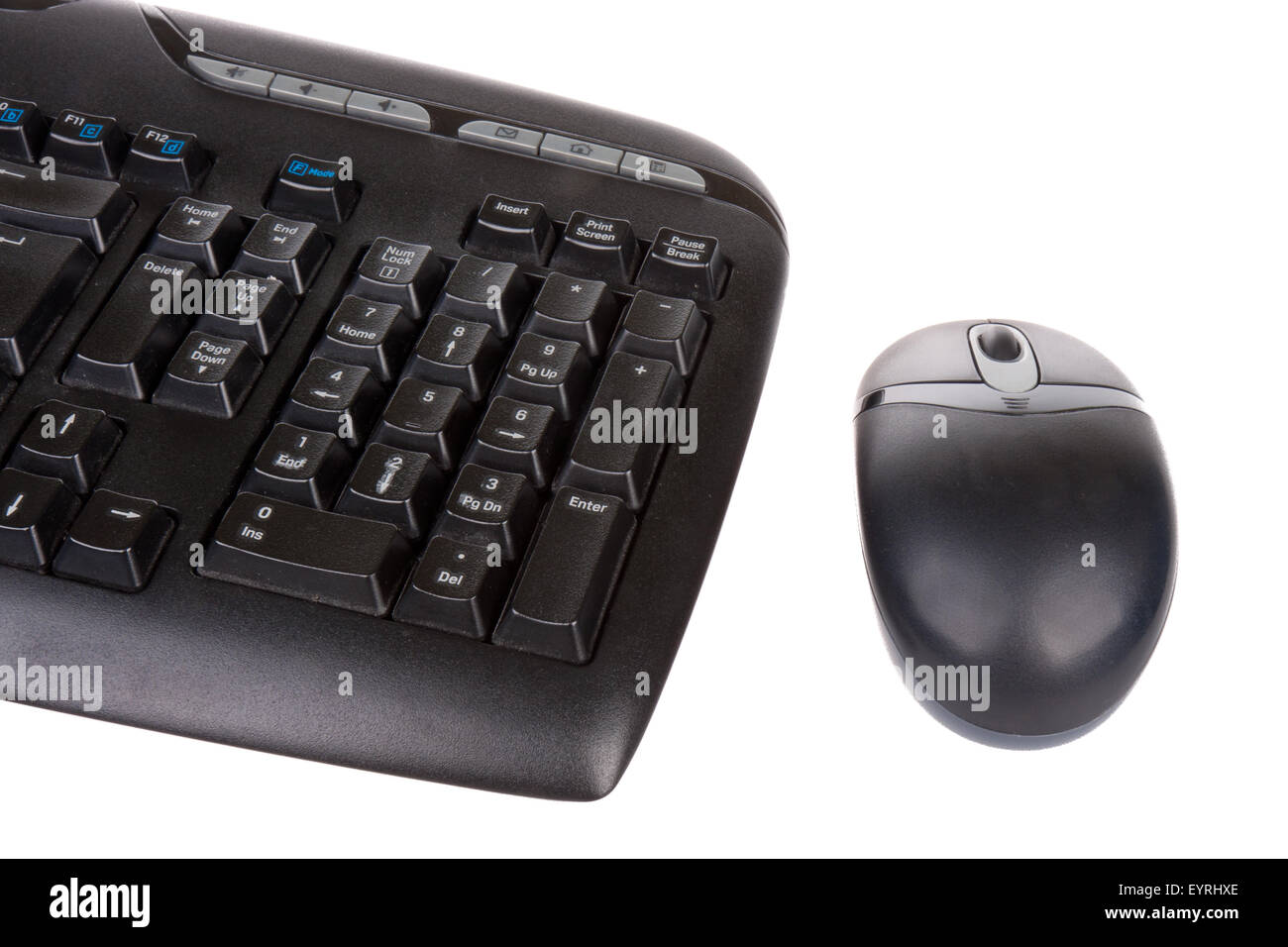 Computer keyboard and mouse isolated over white Stock Photo - Alamy
