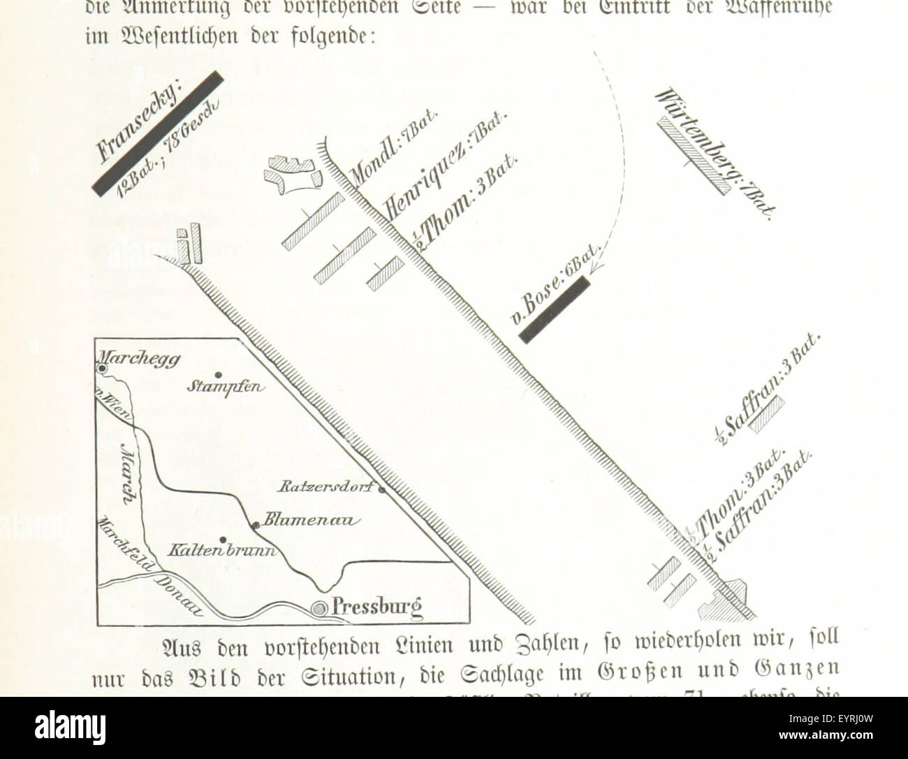 This image, from page 795 of 'Der deutsche Krieg von 1866,' depicts key ...