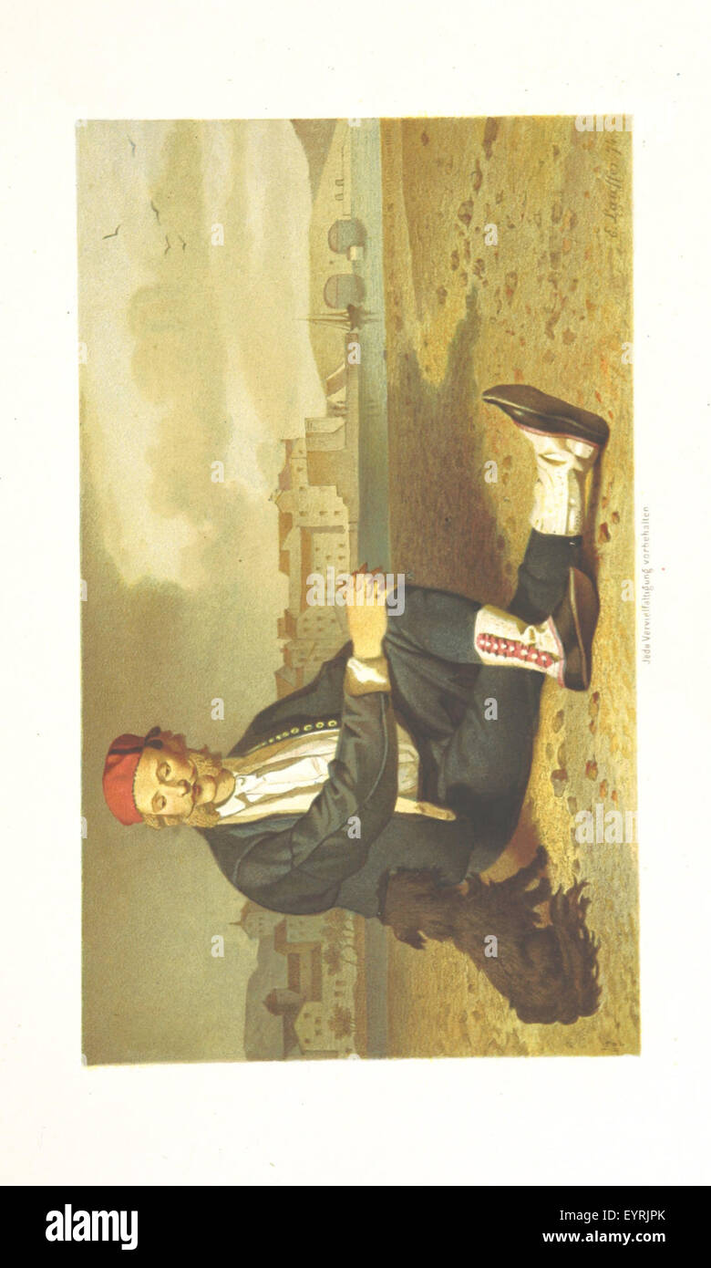 Illustration from 'Die Serben an der Adria', showing the traditional ...