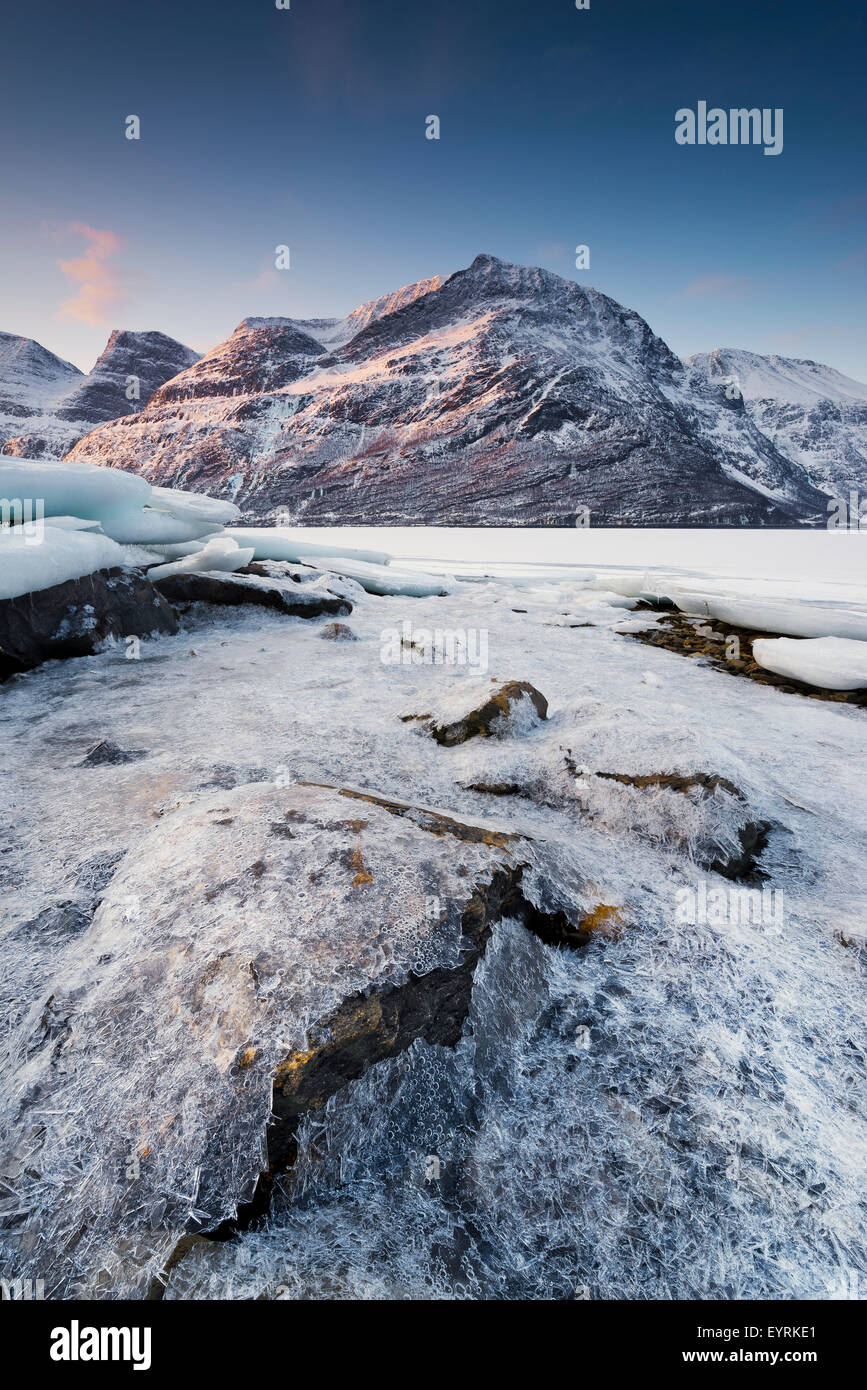 Ice, winter, Norway, fjord, strength, low tide, flood, tide, elements ...