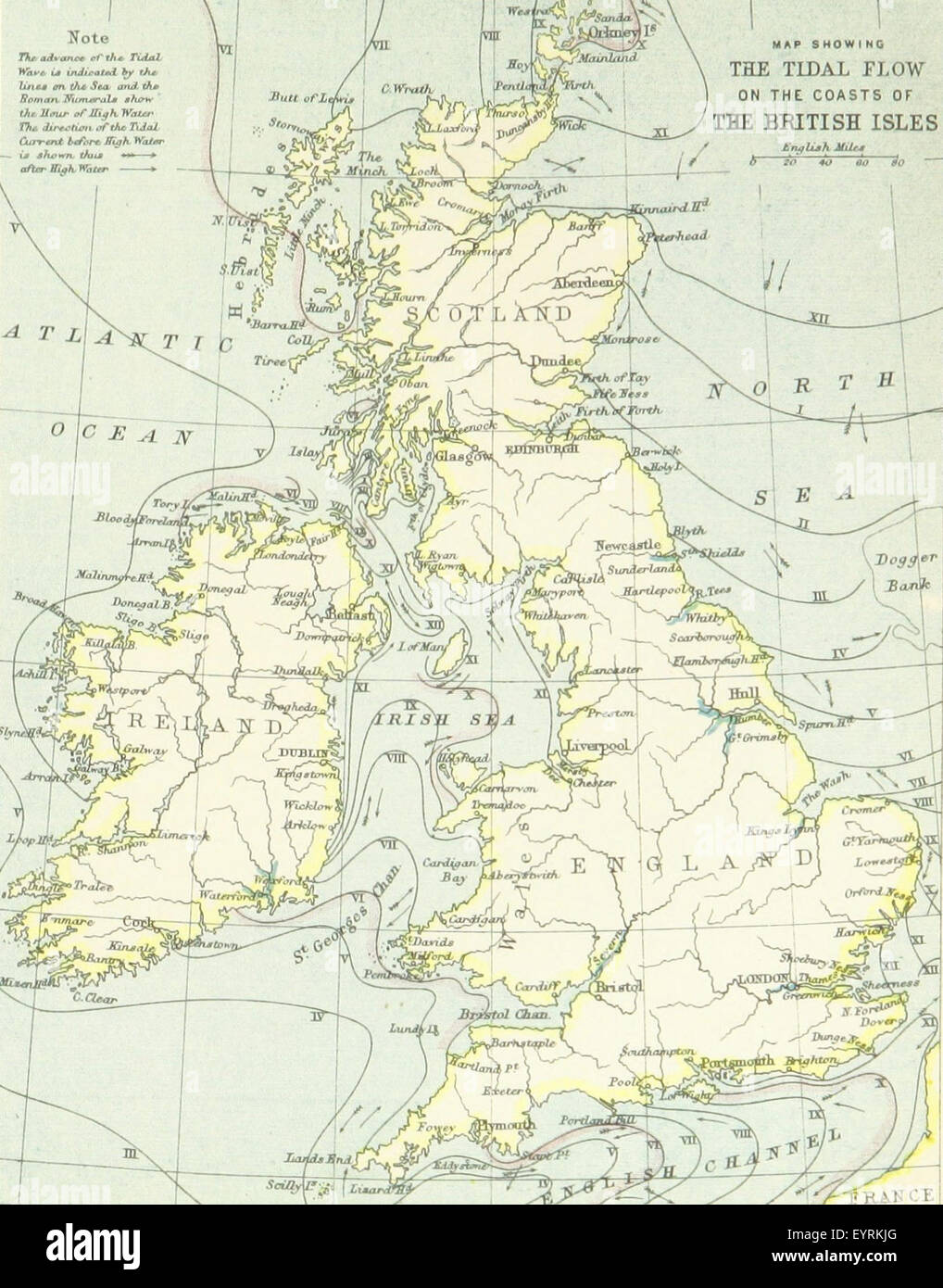 A map from page 939 of 'Gazetteer of the British Isles,' showing ...
