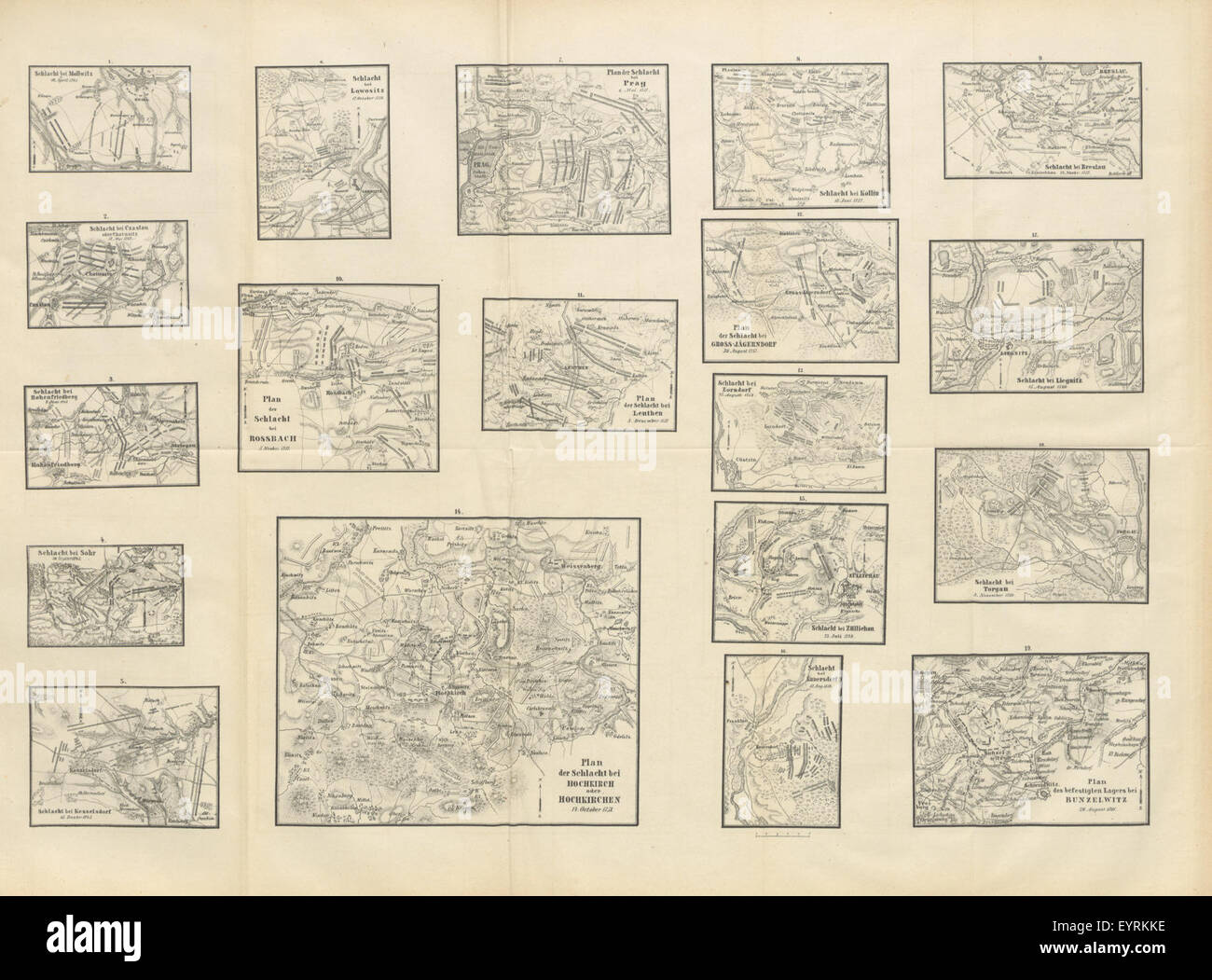 An illustration from 'Allgemeine Kriegsgeschichte aller Völker und Zeiten,' depicting scenes of ...