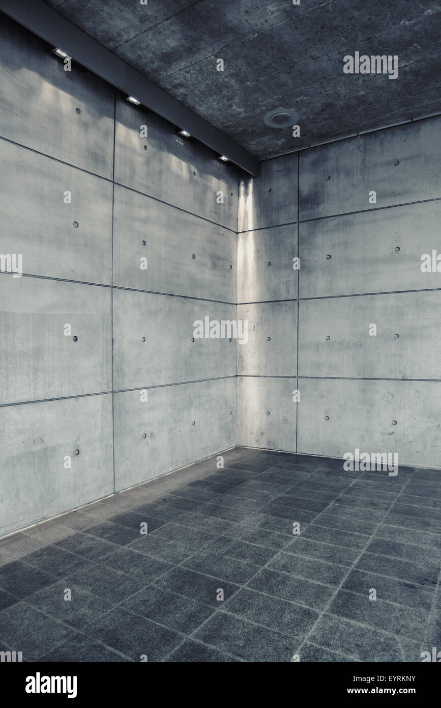 Empty Concrete Room Backdrop, Modern Empty Interior Space as Background ...