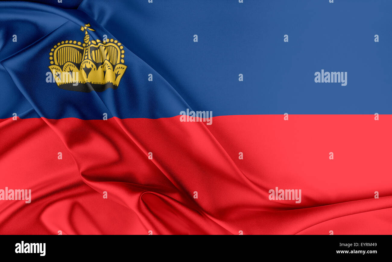 National flag of liechtenstein waving hi-res stock photography and ...