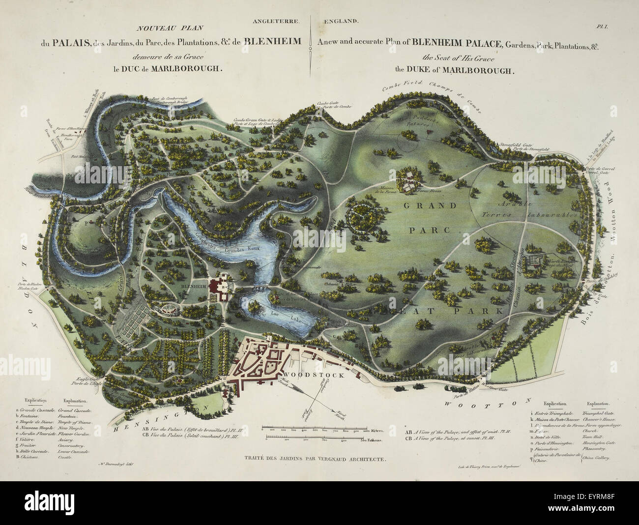 Map of blenheim palace hi-res stock photography and images - Alamy