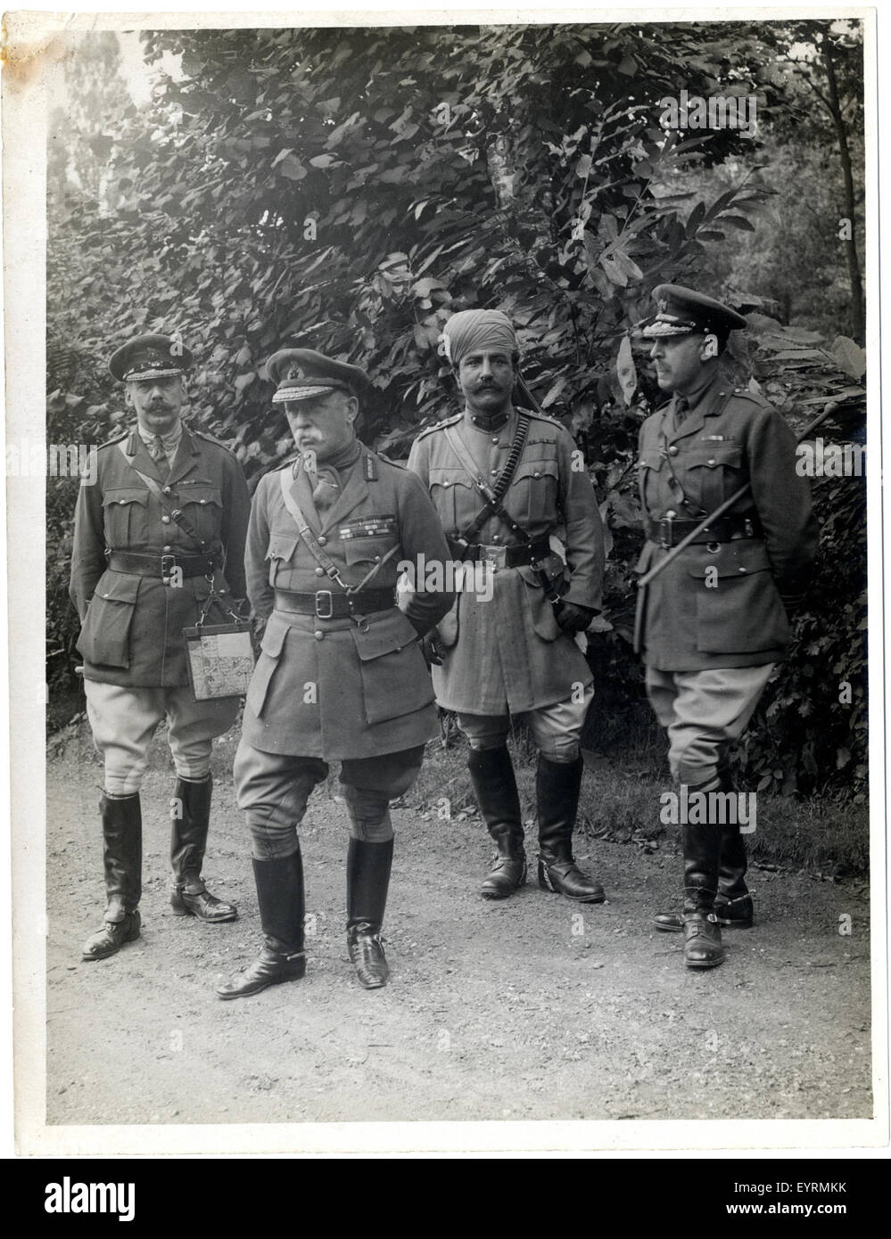 A photograph of Sir John French with Major the Hon. J. Dawnay, two ...