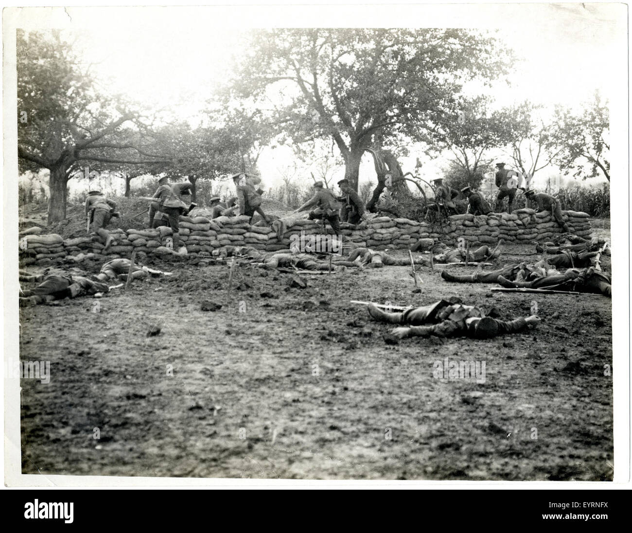 Photograph showing soldiers from the 2nd Leicestershire Regiment ...