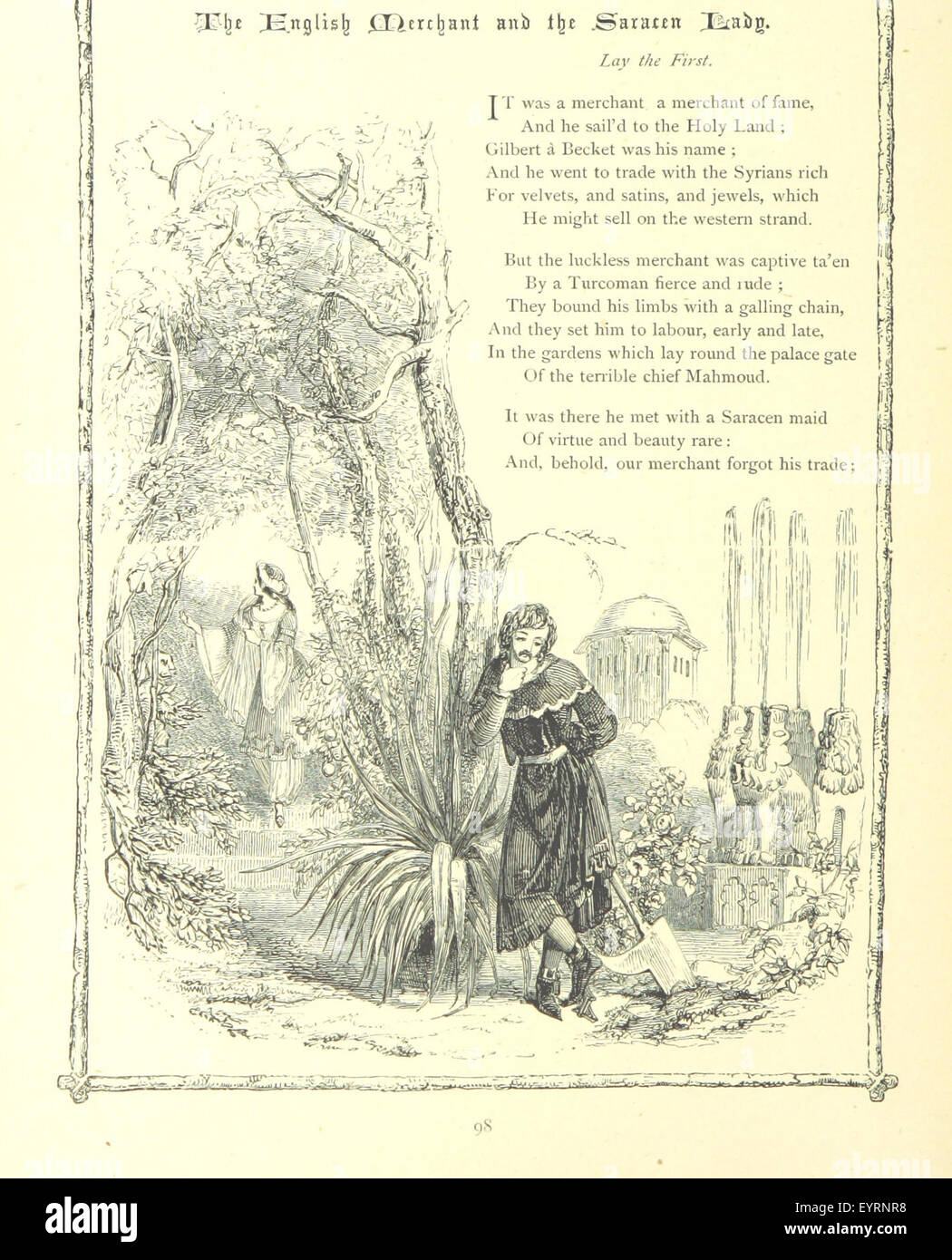 A decorative image accompanying poems and illustrations from a book ...