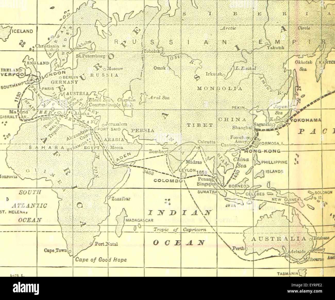 Canadian pacific map hi-res stock photography and images - Alamy