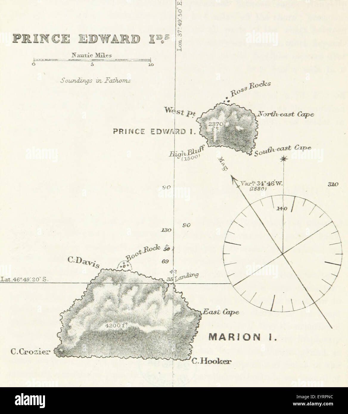 Crozet Islands Map
