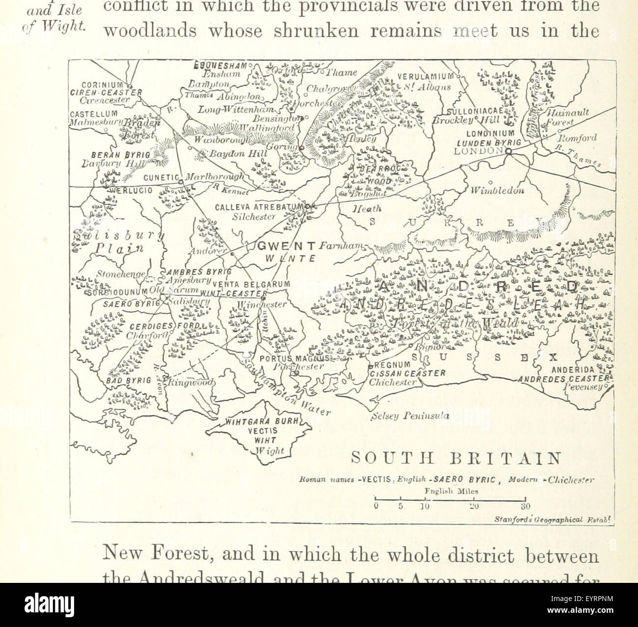 Image from 'The Making of England' showing a historical map detailing ...