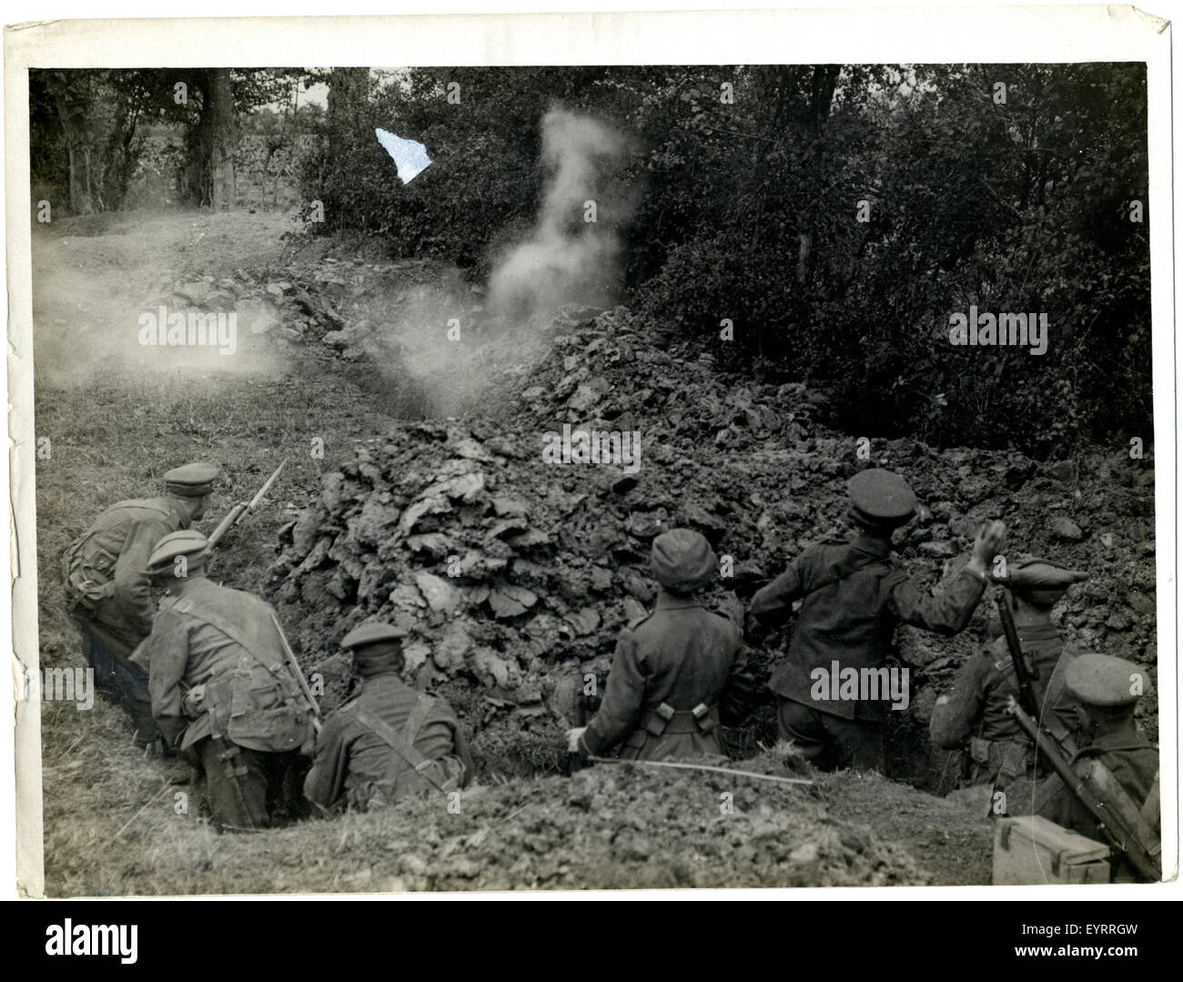 Photograph of a British infantry bombing party during World War I ...