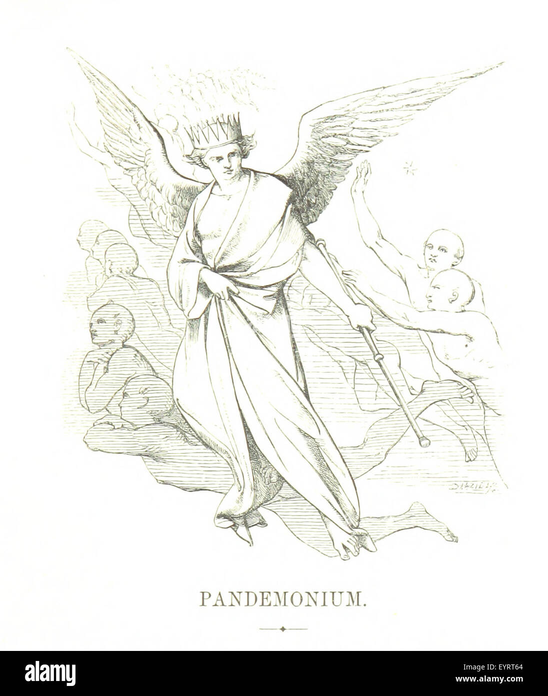 An illustration from 'Dramatic Scenes', featuring a dramatic or poetic ...