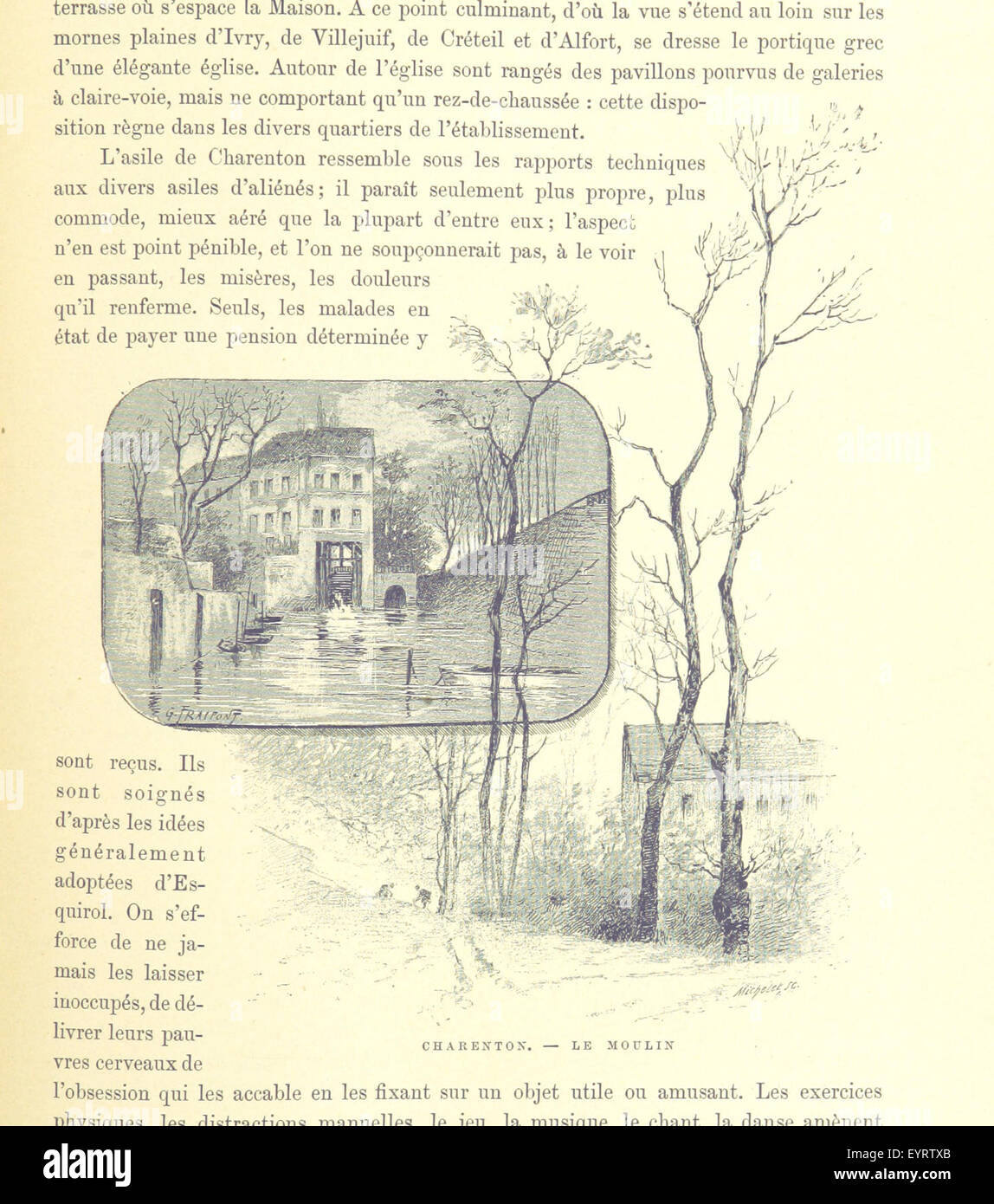 Illustration from 'Les Environs de Paris,' depicting the scenic areas ...