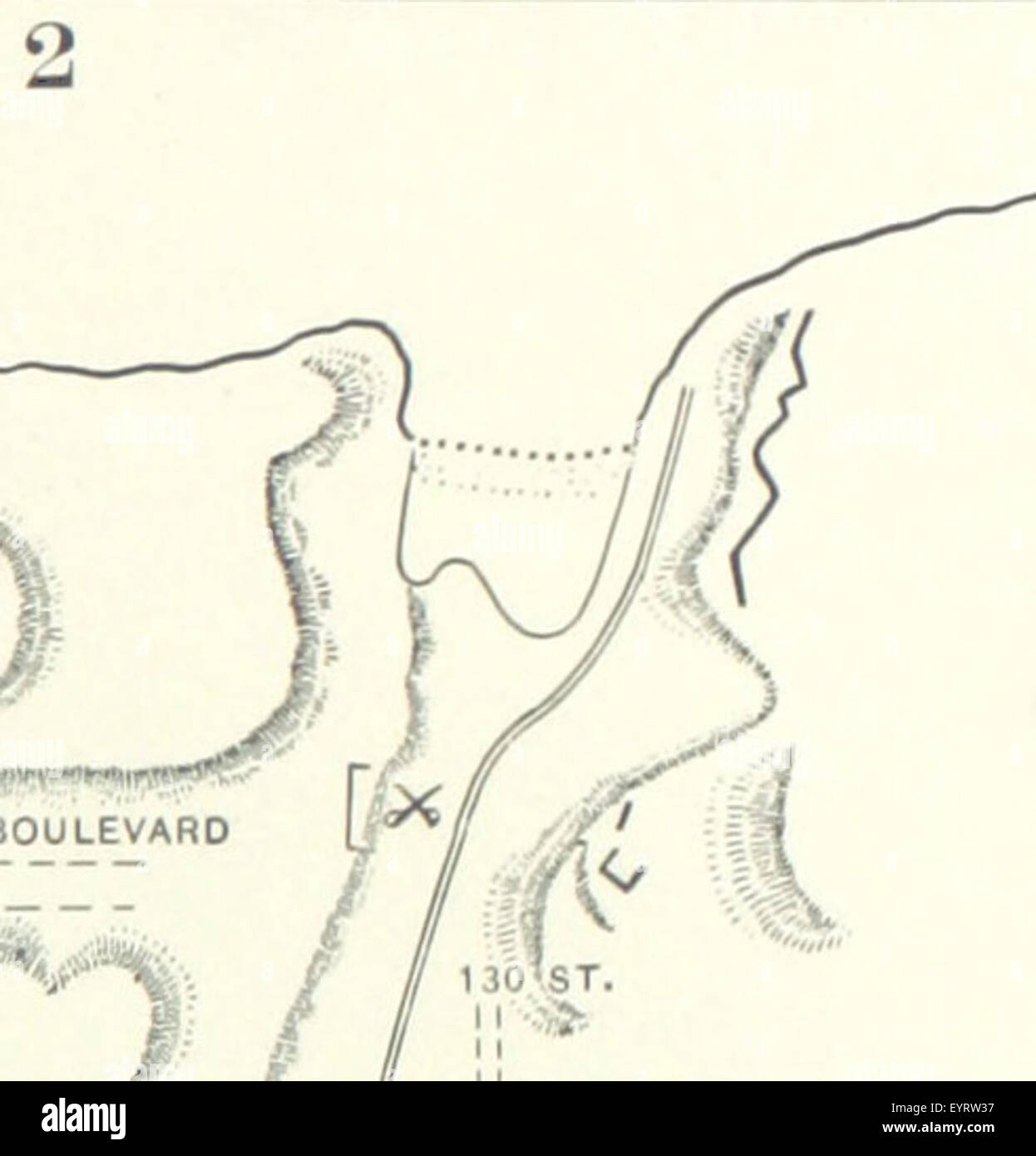 Photograph of a map extracted from page 159 of 'The Battle of Harlem ...