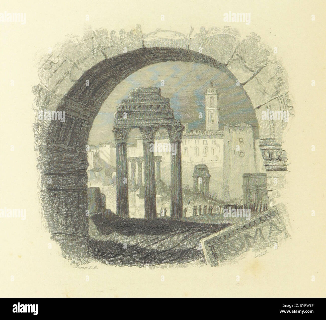 An image from the book 'Italy, a poem', illustrating a poetic depiction ...