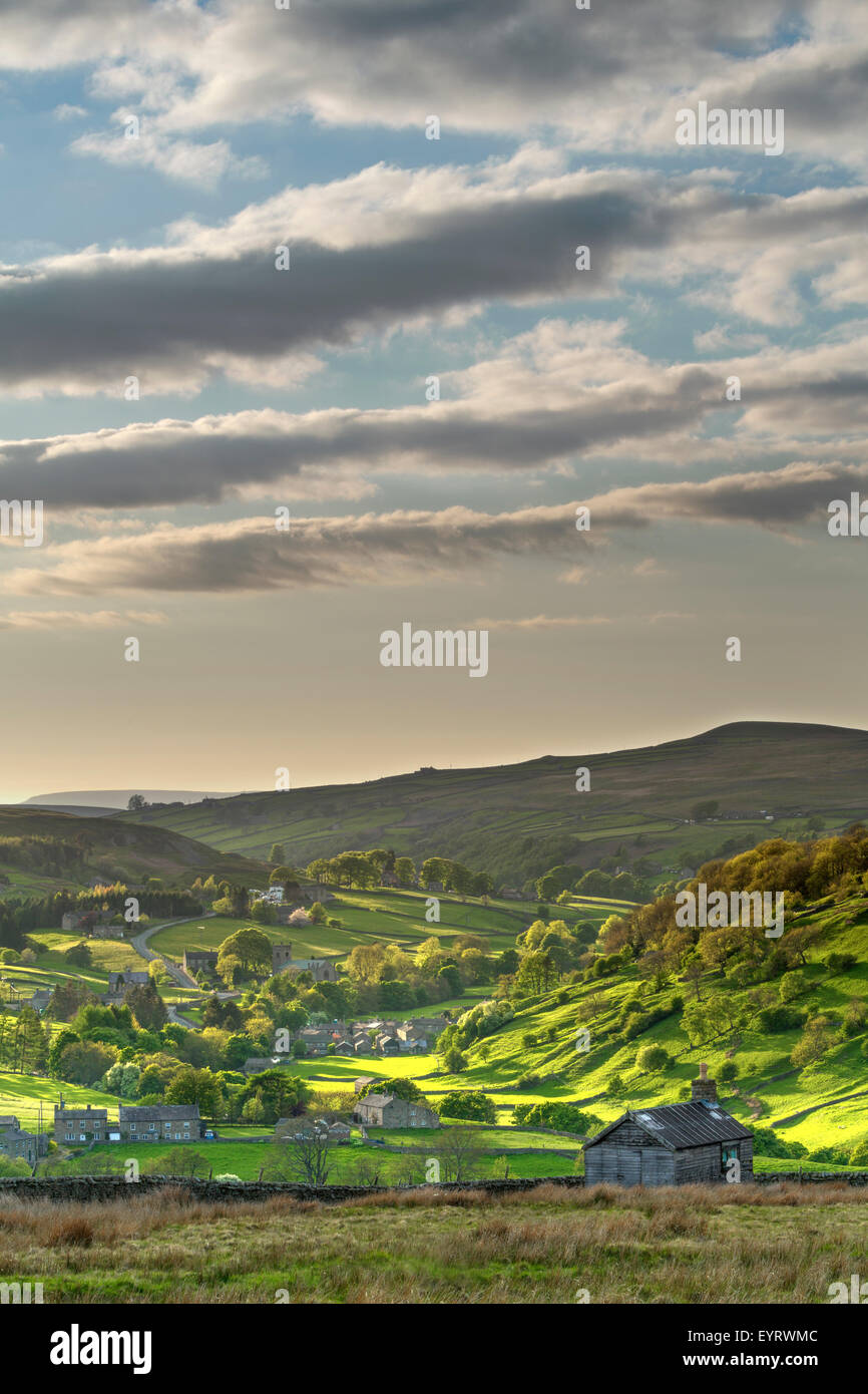 Arkengarthdale and Langthwaite village in The Yorkshire Dales, June ...