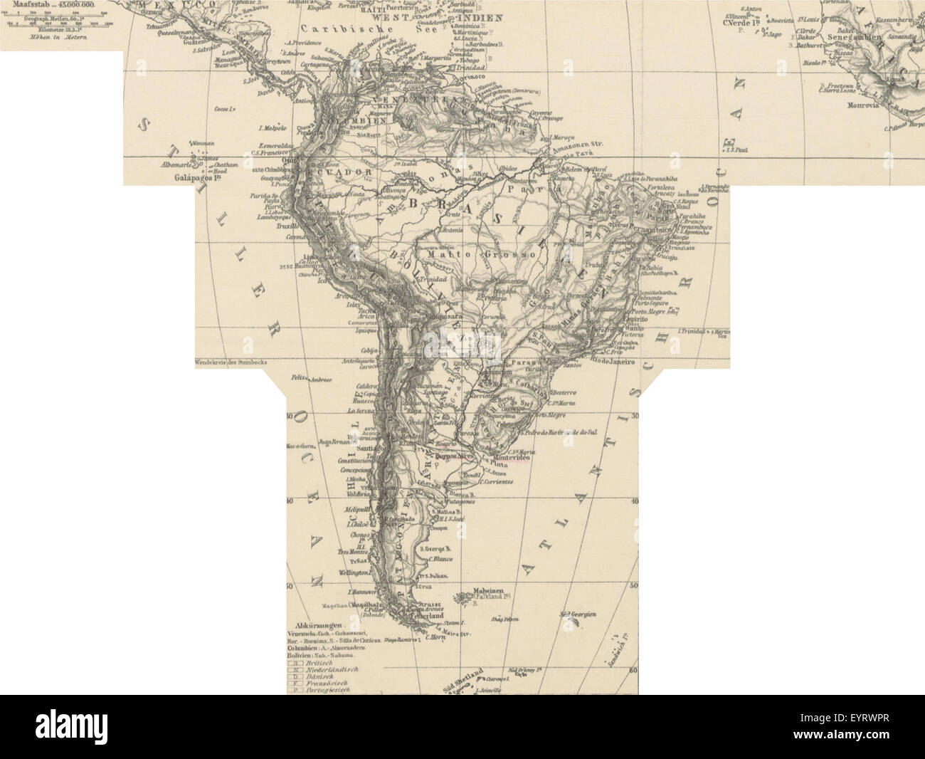 A map from page 169 of 'Dr. Bernhard Forster's Kolonie', showcasing ...