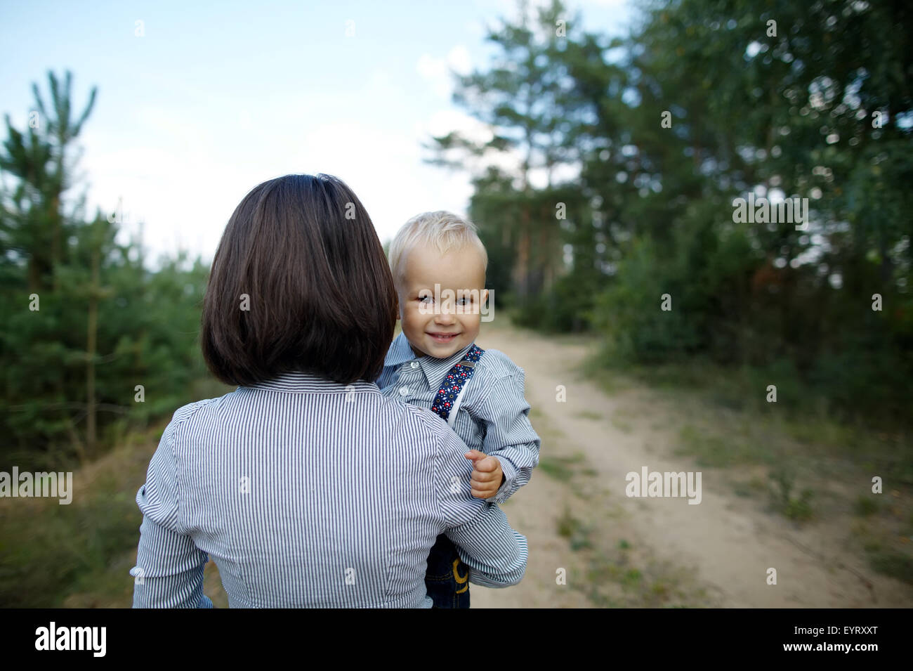 happy baby with mother portrait Stock Photo - Alamy