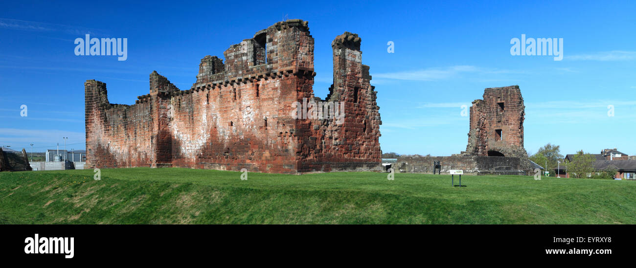 The ruins of Penrith Castle, English Heritage, Penrith town, Cumbria ...