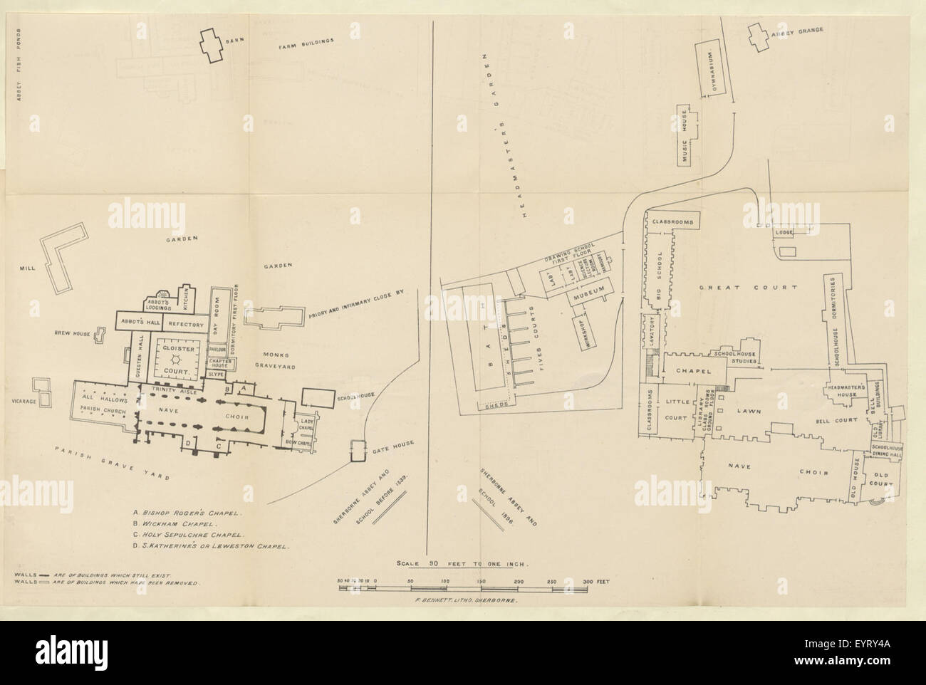 Map of sherborne hi-res stock photography and images - Alamy