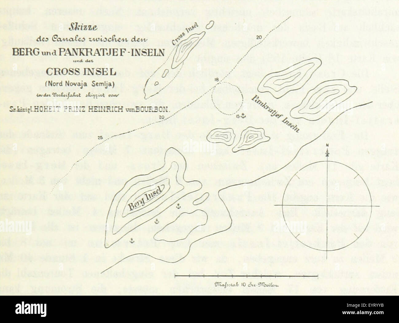 The image shows a map from 'Zwei Fahrten in das,' illustrating travel ...