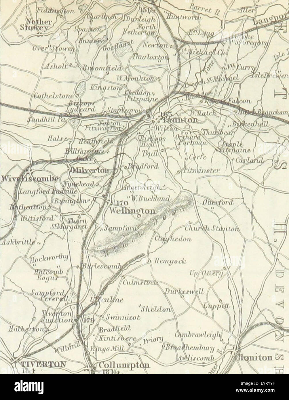 A map from page 201 of '[Black's Guide to England,' showcasing a ...