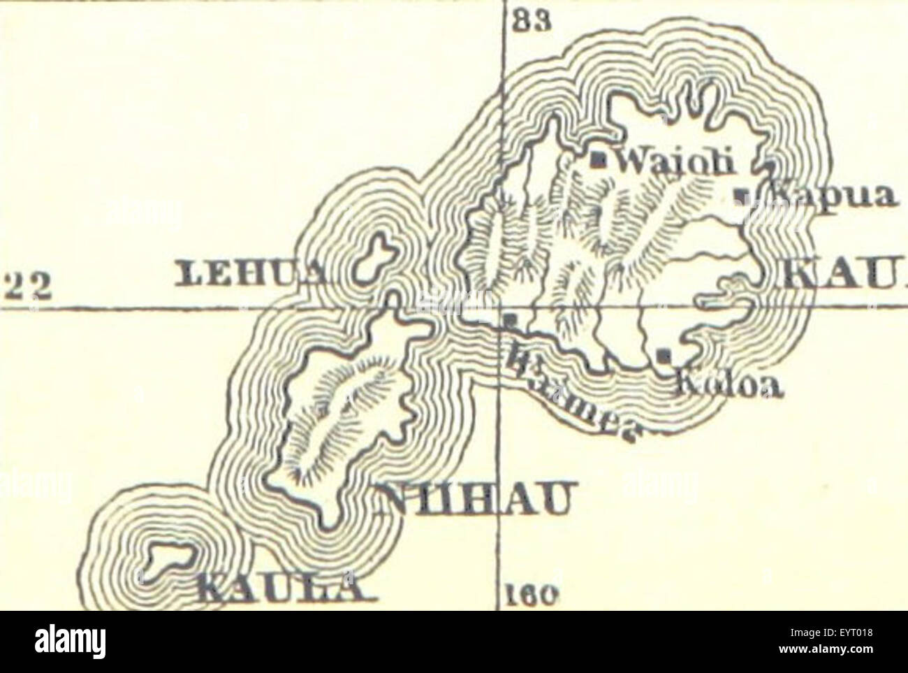 Historic hawaiian map hi-res stock photography and images - Alamy