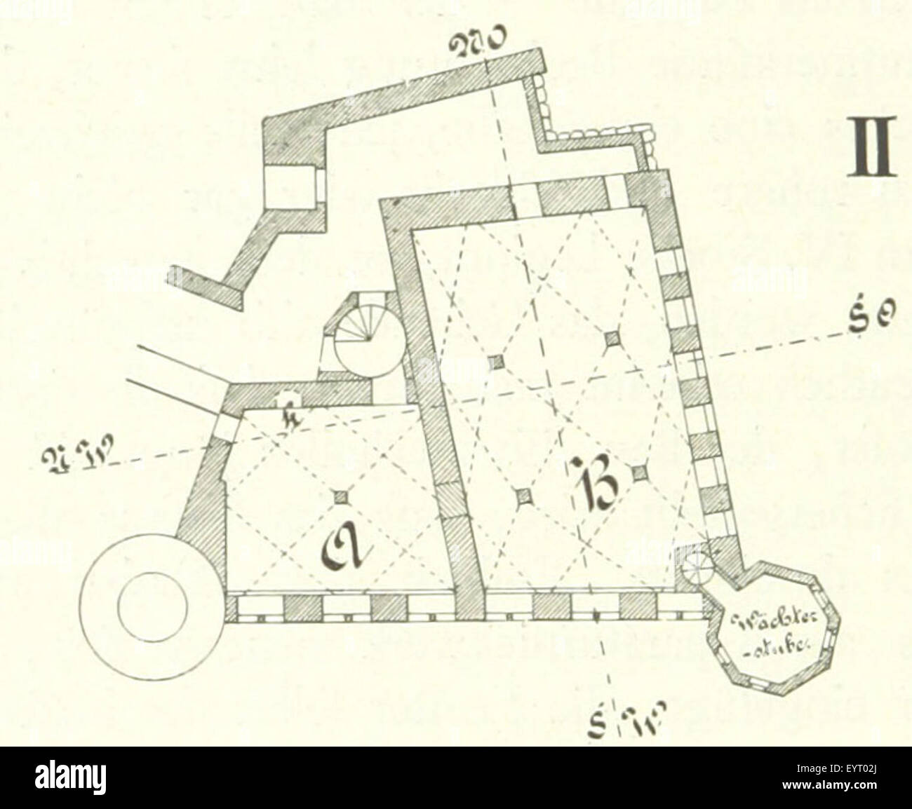 An image from page 206 of 'Die alte Burg Wertheim', showing a map of ...