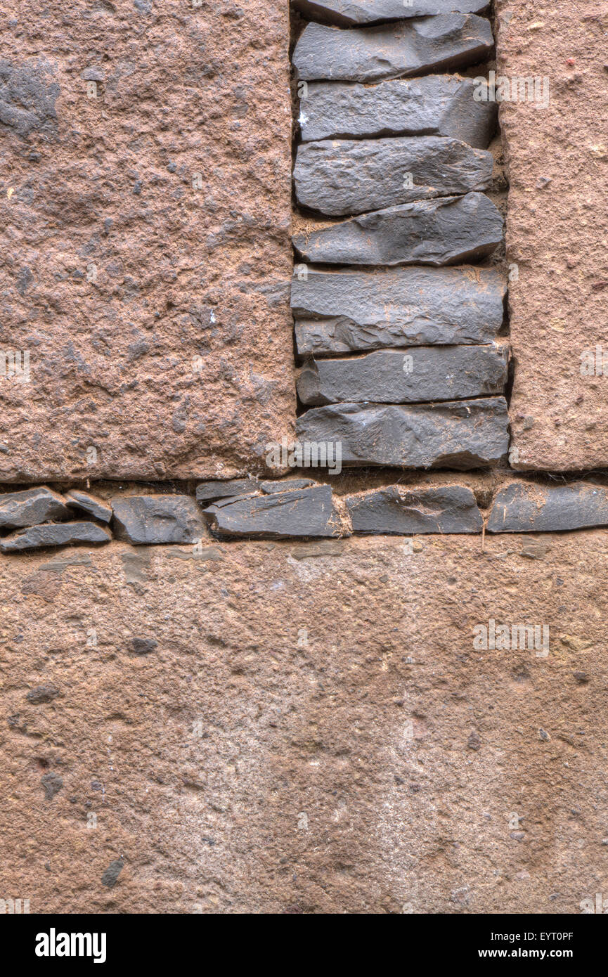 Facade, texture, stone, detail, Candelaria, Tenerife, Canary islands ...