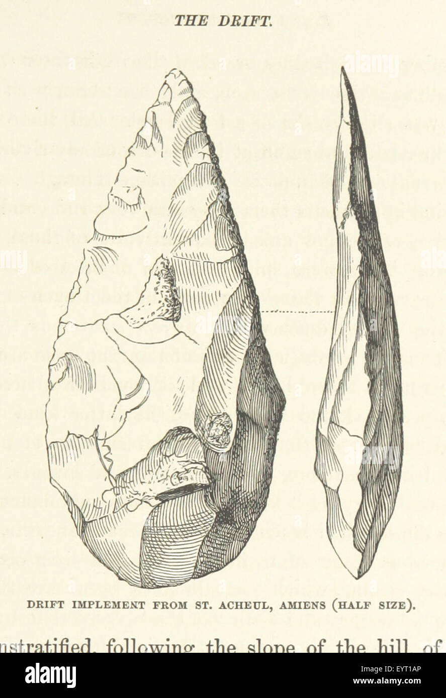 An illustration from 'Early Man in Europe,' depicting early human ...