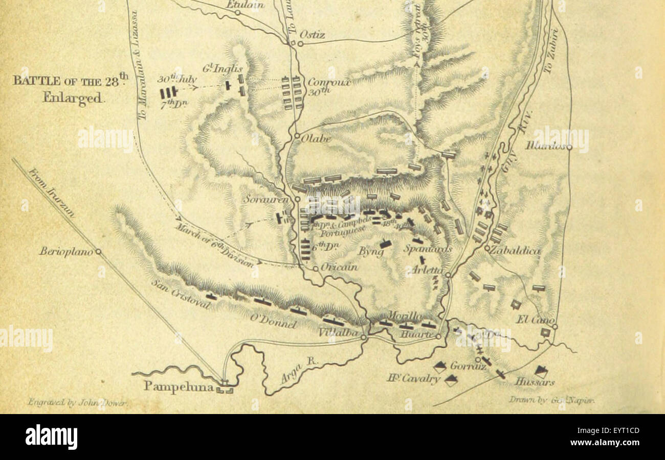 A map from the 'History of the War' series, depicting key military ...