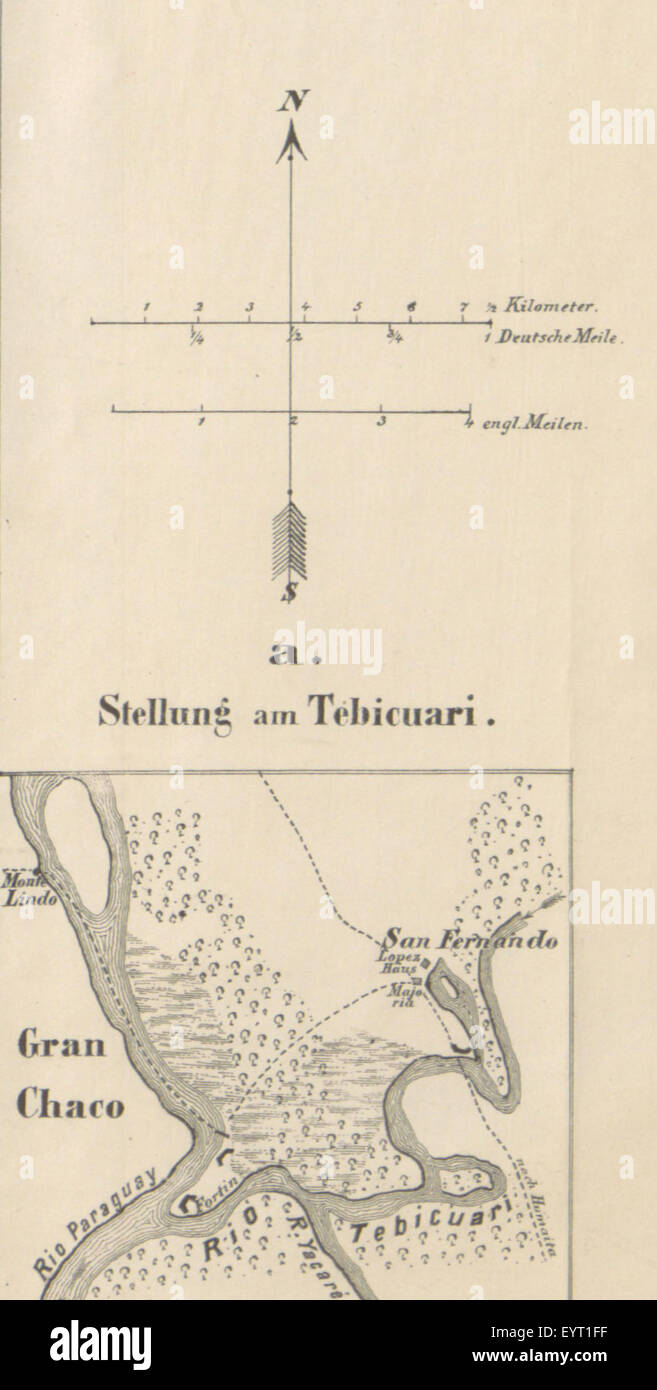 This image displays a map extracted from 'Reisen in Amerika und ...