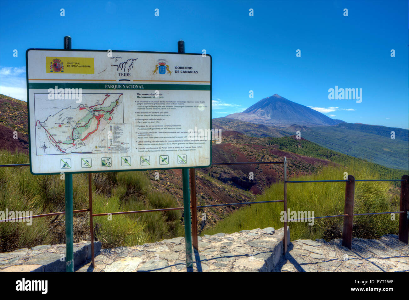 Mirador de la Tarta, view to Teide (mountain), National Park, Tenerife, Spain Stock Photo - Alamy